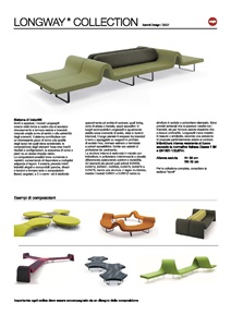 Panca imbottita LONGWAY B By Segis design Bartoli Design