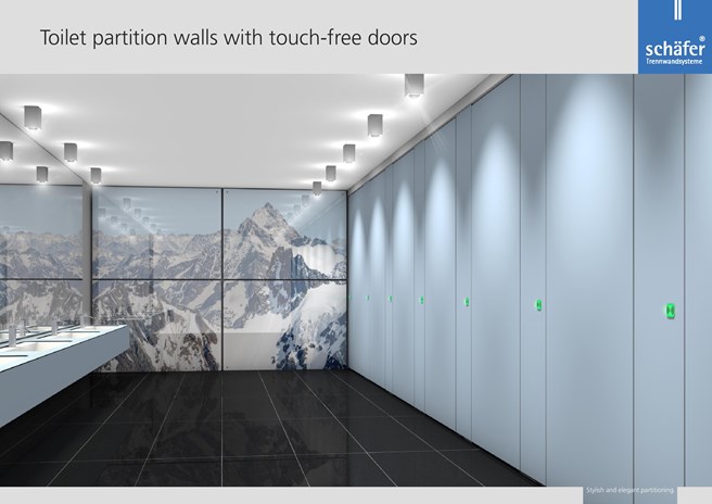 EF-3 LOOK & WAVE ALTUS Toilet partition walls with touch-free doors By ...