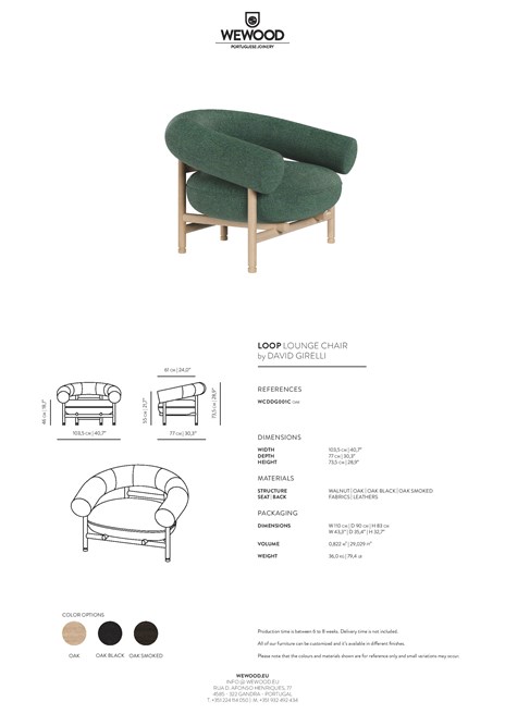 LOOP Armchair By Wewood | design David Girelli