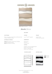 Зеркало MANTLE By Ginger & Jagger