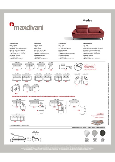 MEDEA | Corner sofa sofa By Max Divani