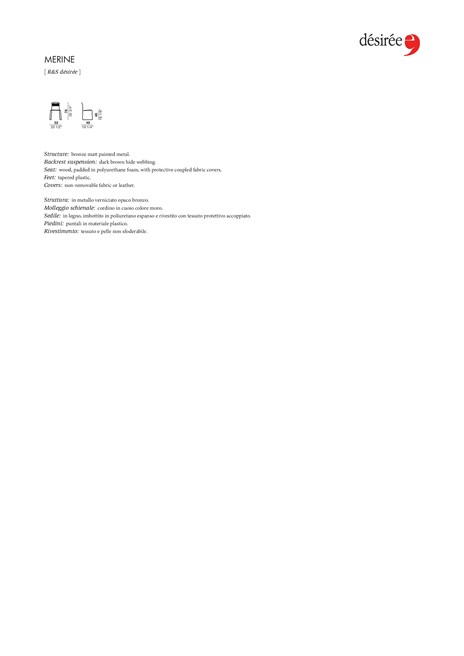 MERINE Sedia By Désirée divani