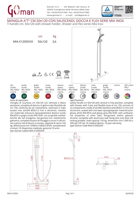 MIA | Vertikaler Haltegriff By Goman
