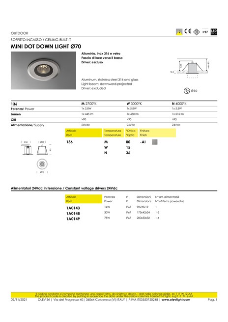 LED recessed Outdoor spotlight MINI DOT Dot Collection By Olev design ...