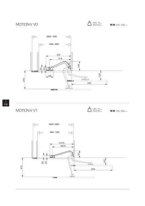 MOTION-V Cabinet doors opening systems By Servetto | design Ezio Terragni