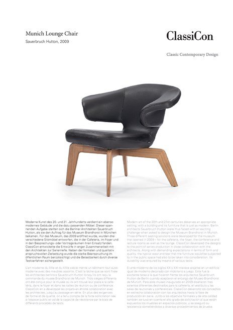 MUNICH Butaca con brazos By ClassiCon | design Sauerbruch Hutton Architects