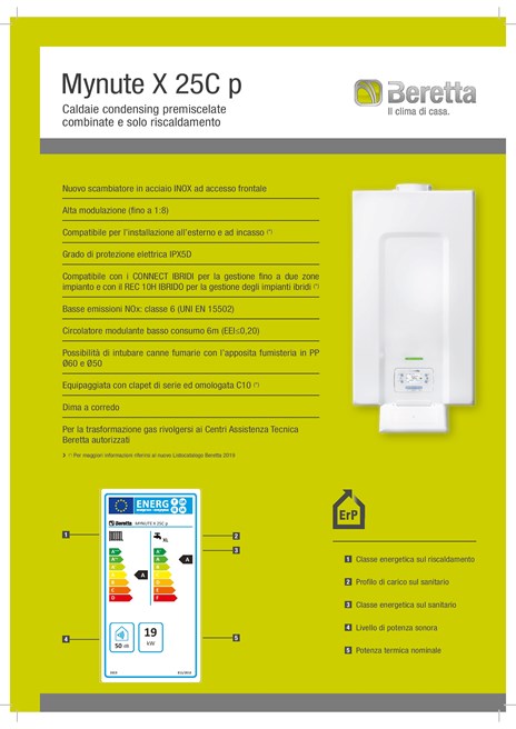 MYNUTE X Caldaia a condensazione in acciaio inox classe A By BERETTA