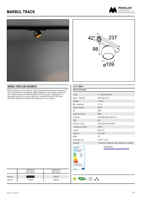 MARBUL LED track-Light By Modular Lighting Instruments | design Jeffrey ...