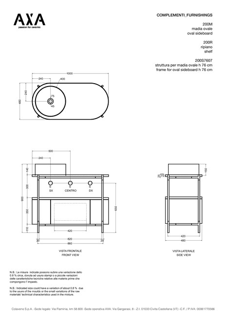 MATE | Vanity unit with drawers By Axa design Alessandro Paolelli