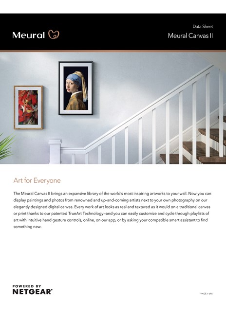 MEURAL CANVAS II 21.5” frame By Meural