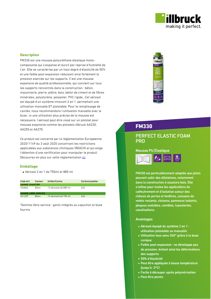 FM330 Mastic polyuréthane By Tremco CPG Europe