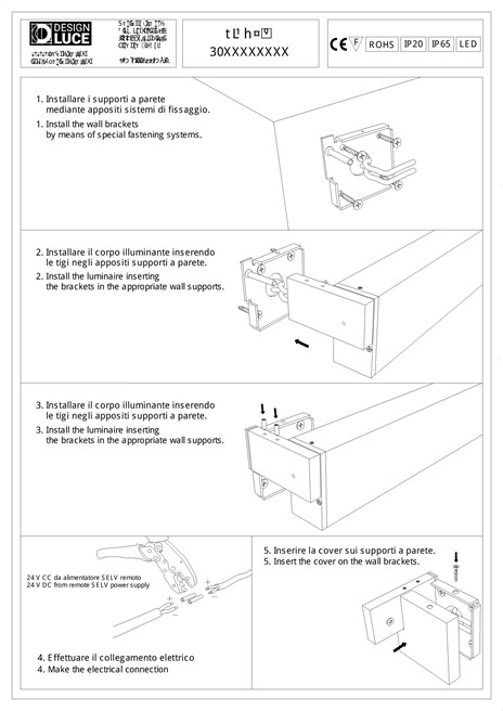 MINI PIVOT W lampada da parete By Design Luce