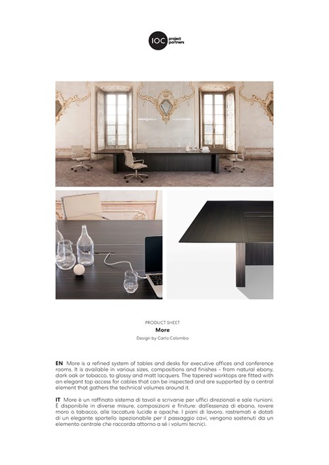 MORE Wooden executive desk By IOC project partners