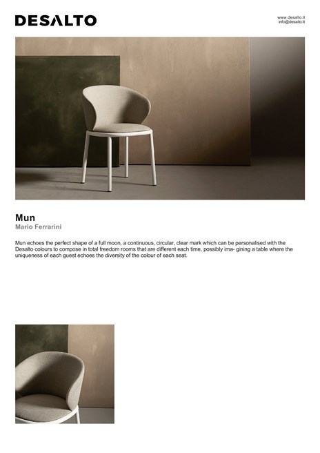 MUN Fabric chair with armrests By Desalto | design Mario Ferrarini