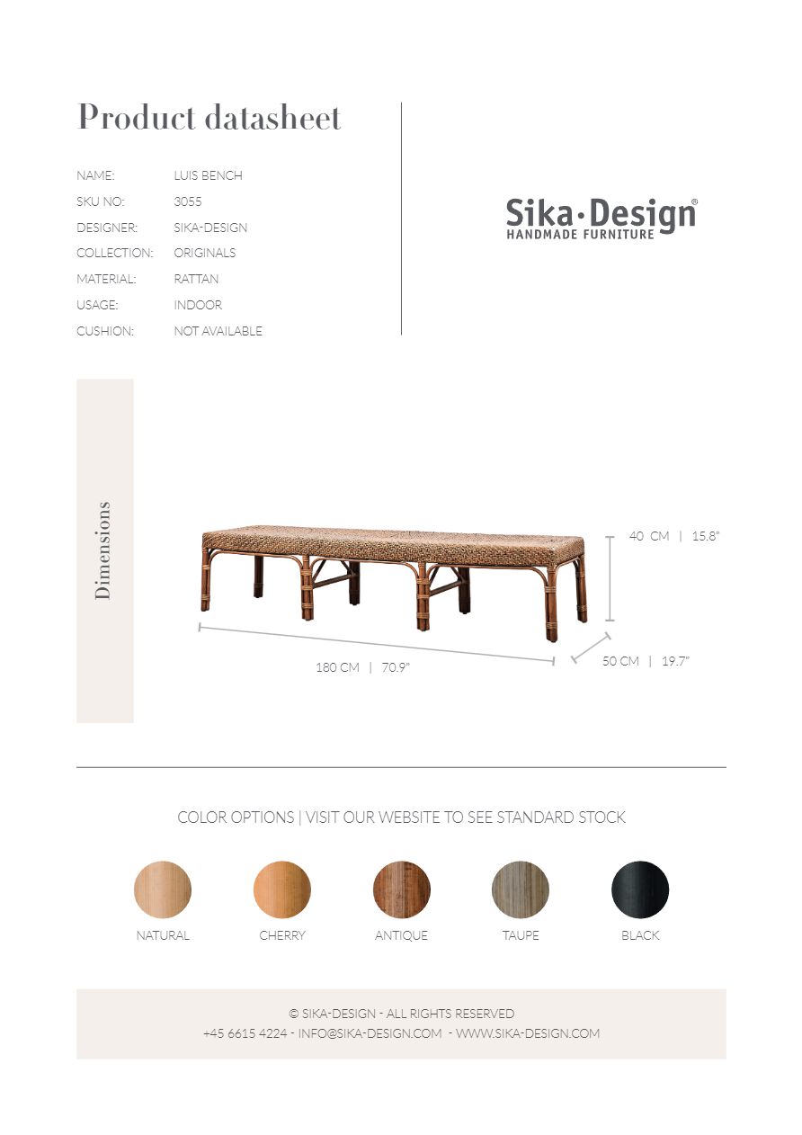 LUIS Bench By Sika Design