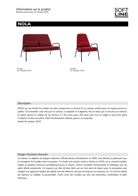 NOLA Fauteuil By SOFTLINE | design Charlotte Høncke