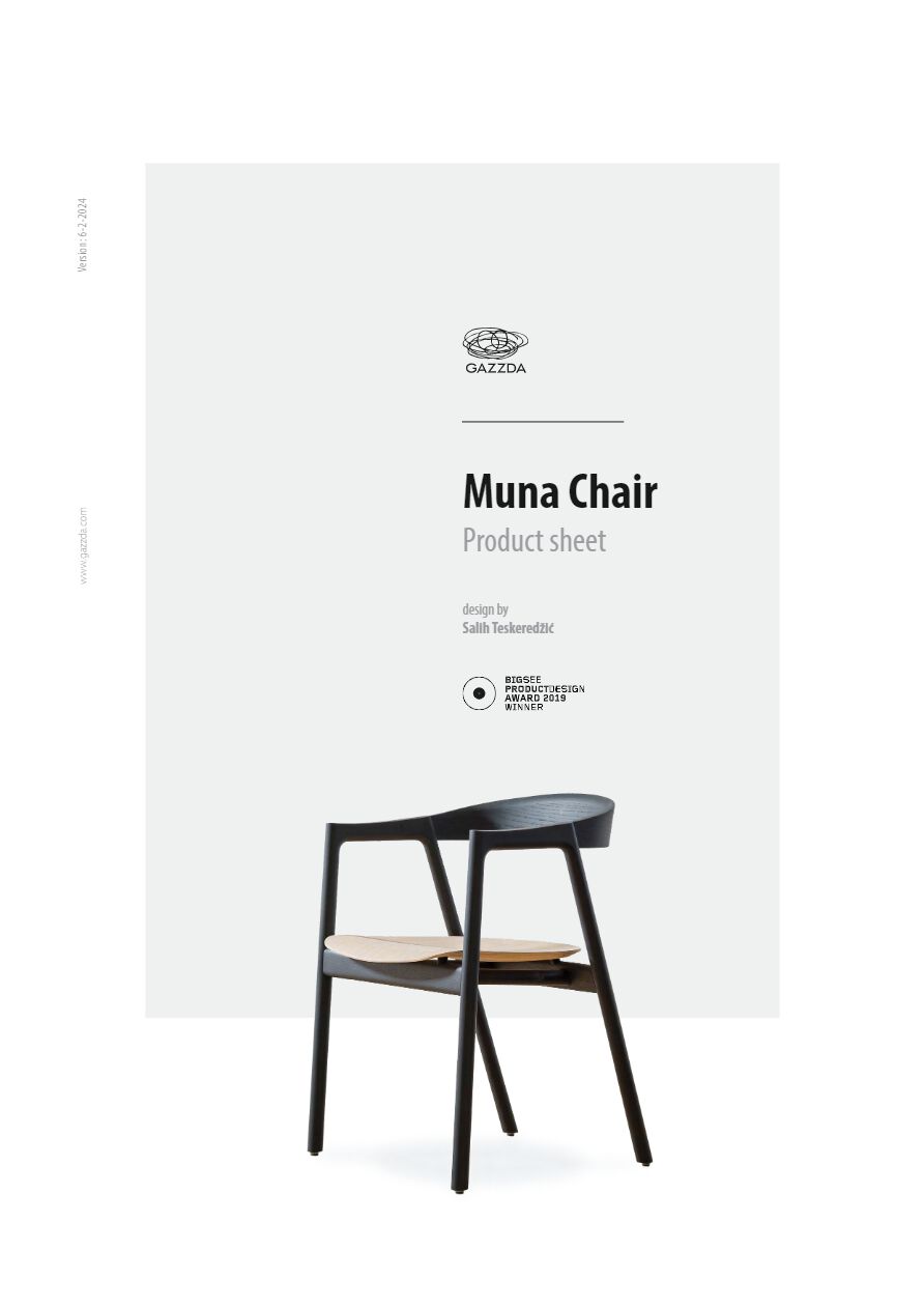 MUNA Upholstered open back chair By GAZZDA | design Salih Teskeredzic