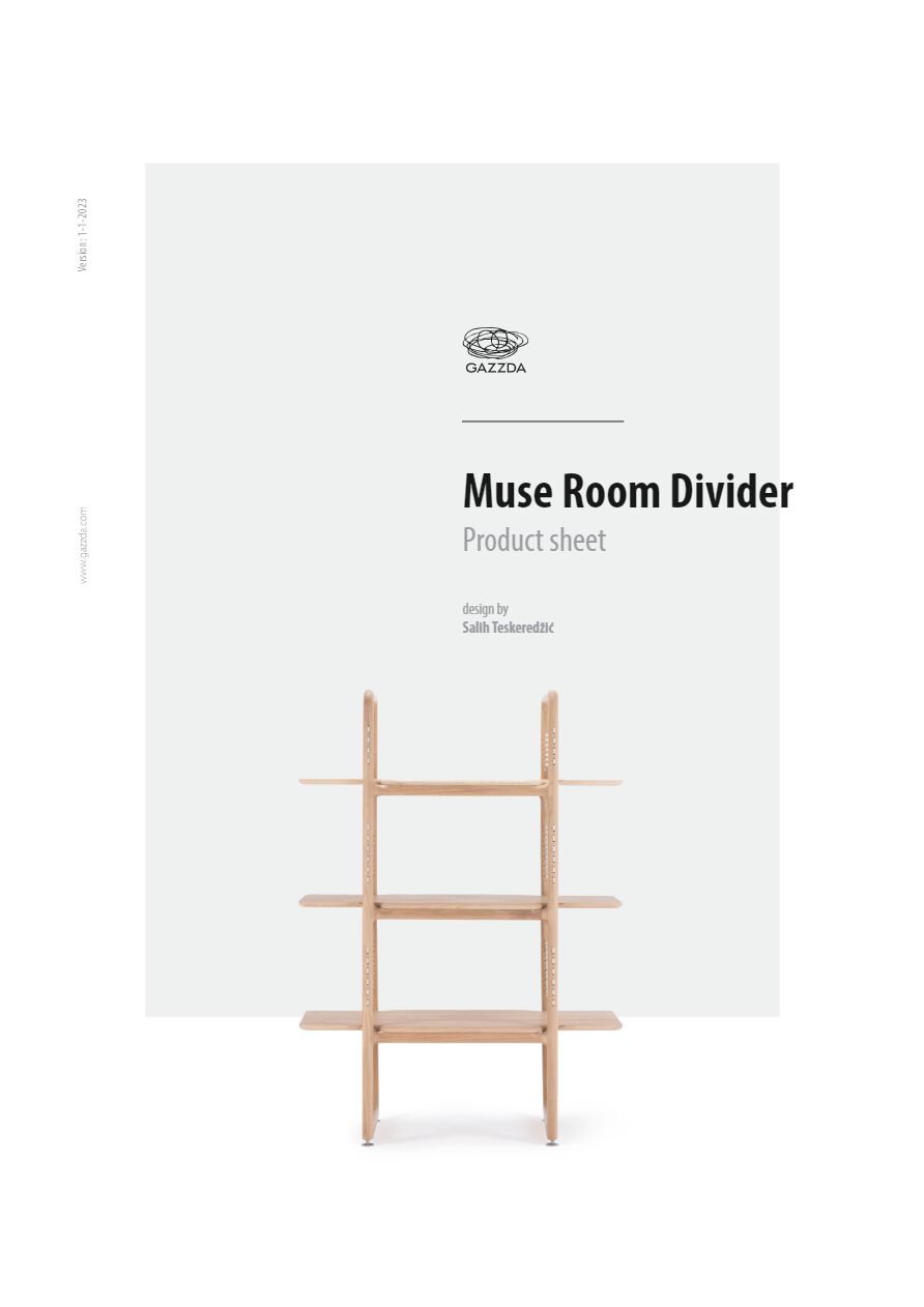 MUSE Open double-sided oak bookcase By GAZZDA | design Salih Teskeredzic