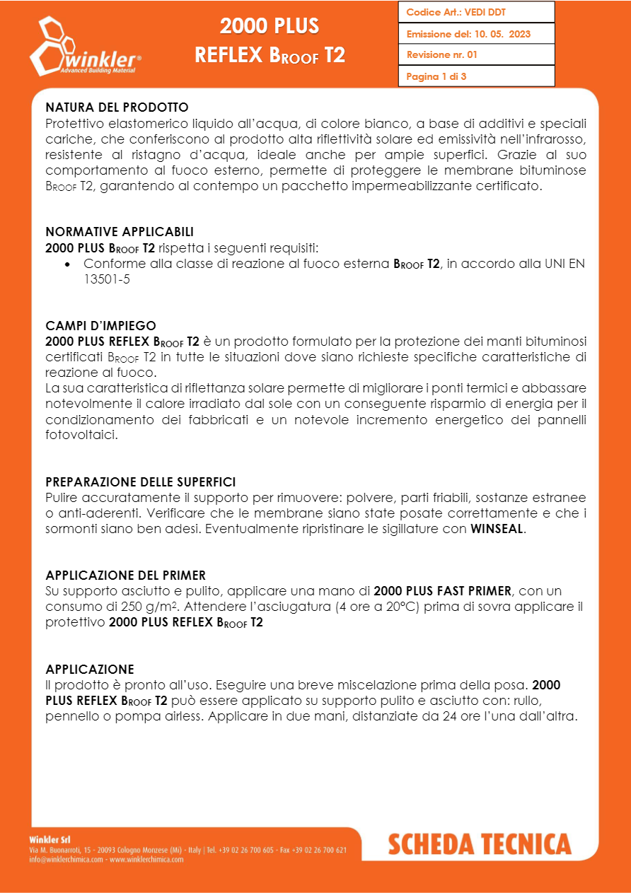 2000 PLUS REFLEX BROOF T2 Protettivo superficiale per calcestruzzo By ...