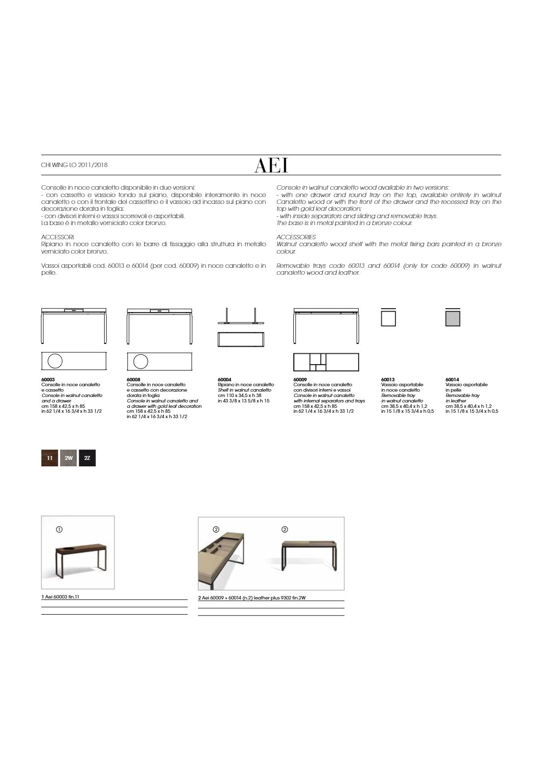 AEI Rectangular wooden console table with drawers By Giorgetti | design ...