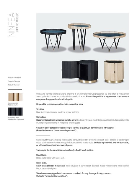 NINFEA Bedside table By Baxter | design Pietro Russo