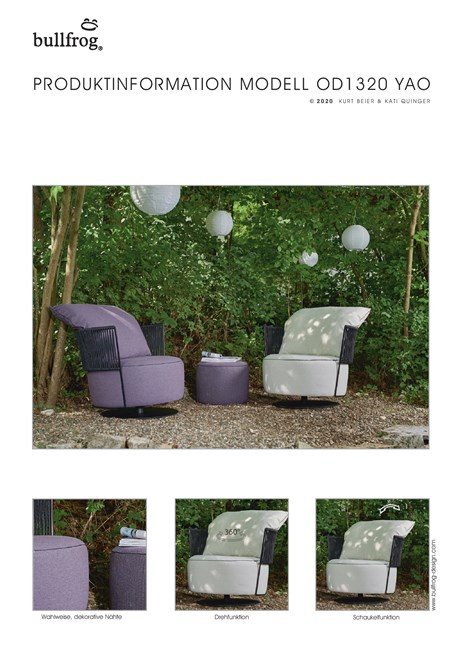 OD YAO Gartensessel By Bullfrog | design Kurt Beier, Kati Quinger