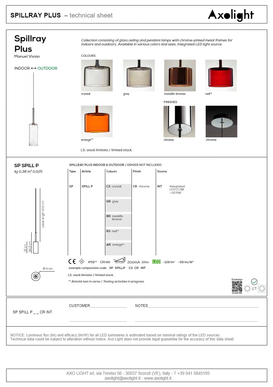 SPILLRAY PLUS Pendant lamp By AXOLIGHT | design Manuel Vivian, Vanessa ...