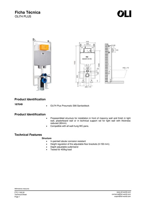 厕所水箱 OLI74 S80 PLUS SANITARBLOCK By OLI