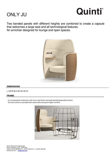 ONLY JU Armchair By Quinti Sedute | design Radice & Orlandini, Andrea ...
