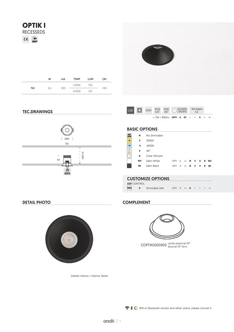 OPTIK 1 Spot By ONOK Lighting