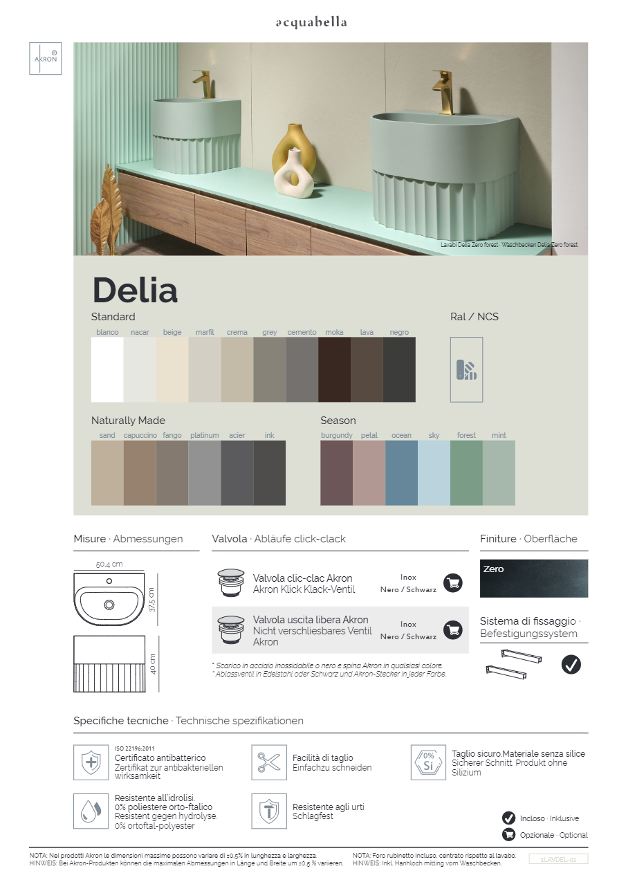 DELIA Lavabo By Acquabella