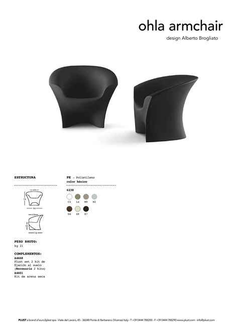 OHLA ARMCHAIR LIGHT 休闲椅 By Plust