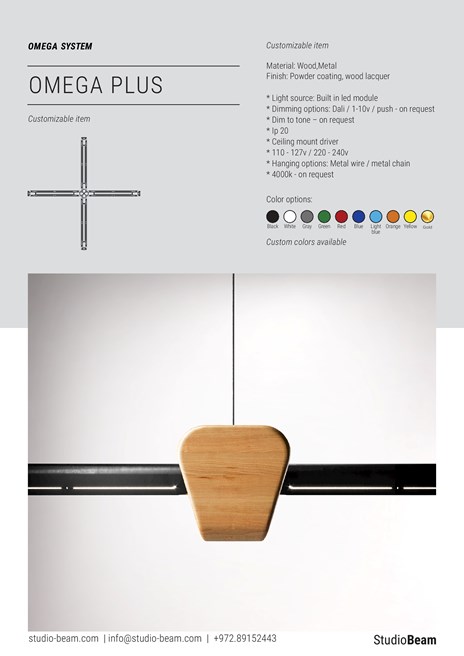 OMEGA PLUS lampada a sospensione By Studio Beam