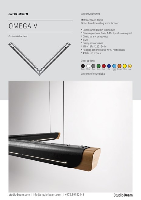 OMEGA V Pendant lamp By Studio Beam