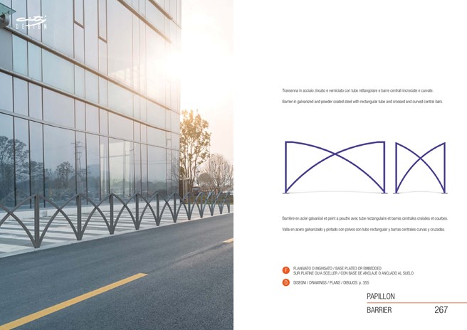 Transenna in acciaio PAPILLON By City Design