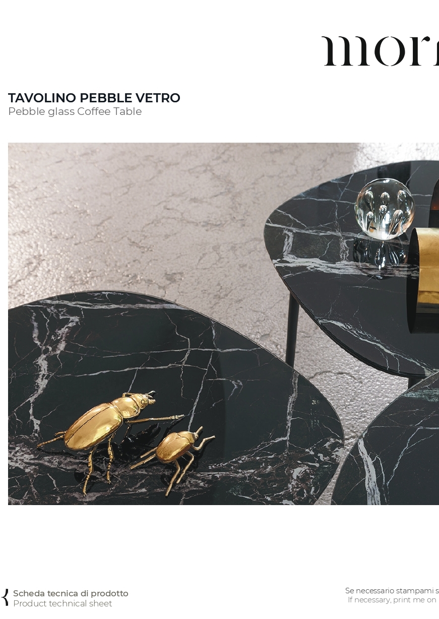 PEBBLE | Tempered glass coffee table By Morica Design
