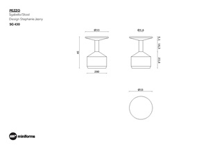 PEZZO Sgabello basso By Miniforms | design Stephanie Jasny