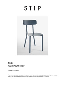 PICTO Silla de aluminio con respaldo abierto By STIP | design Elia Mangia