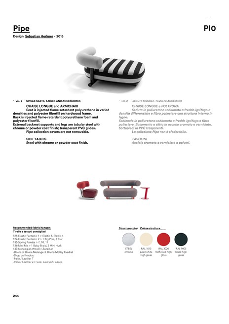 PIPE | Dormeuse By Moroso diseño Sebastian Herkner