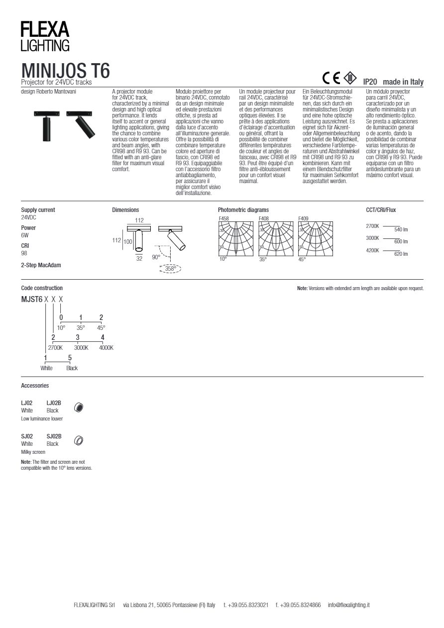 MINIJOS T6 Foco By Flexalighting | design Roberto Mantovani