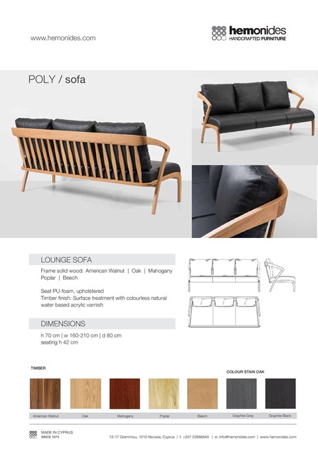 POLY | Fabric sofa By Hemonides design Vassilis Hemonides