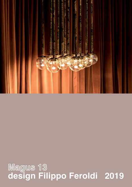 MAGUS Lampada a sospensione in vetro di Murano e tessuto By Purho ...