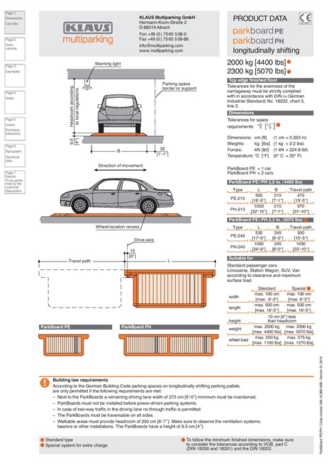 Piattaforma rotante e traslante per auto SISTEMA PALLET PARKBOARD PH ...