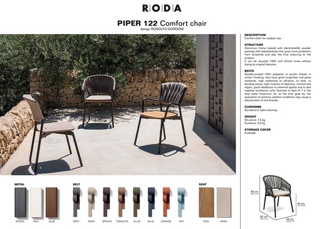 Poltroncina da giardino RODA - PIPER 122 By In Stock design Rodolfo Dordoni