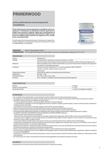 PRIMERWOOD Consolidating single-component polyurethane primer By CVR
