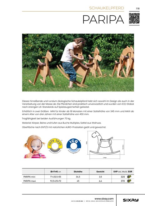 PARIPA | Rocking horse Wooden rocking horse By Sixay furniture | design ...