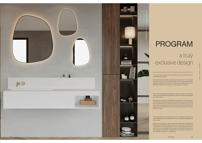 PROGRAM Lavabo doppio sospeso By Hidrobox