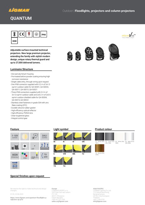 QUANTUM 1 | RGB Outdoor floodlight By LIGMAN