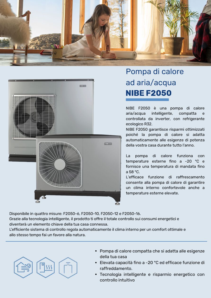 Pompa di calore ad aria/acqua F2050 - NIBE - Edilportale