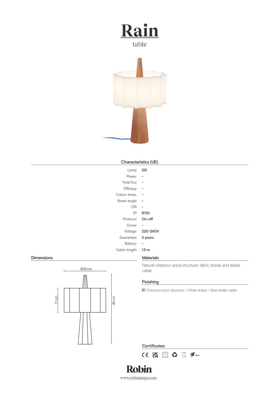 RAIN Table lamp By Robin